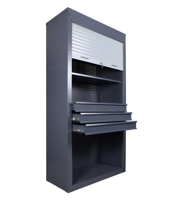 Įrankių spinta su 3 lentynomis ir 3 stalčiais - UAB Hugas